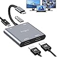 Amazon.com: USB C to Dual HDMI Adapter, (4 in 1) USB C Hub Multiport ...