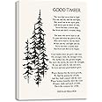 Amazon.com: Mokihidream Good Timber Wall Art - Douglas Malloch Quote ...