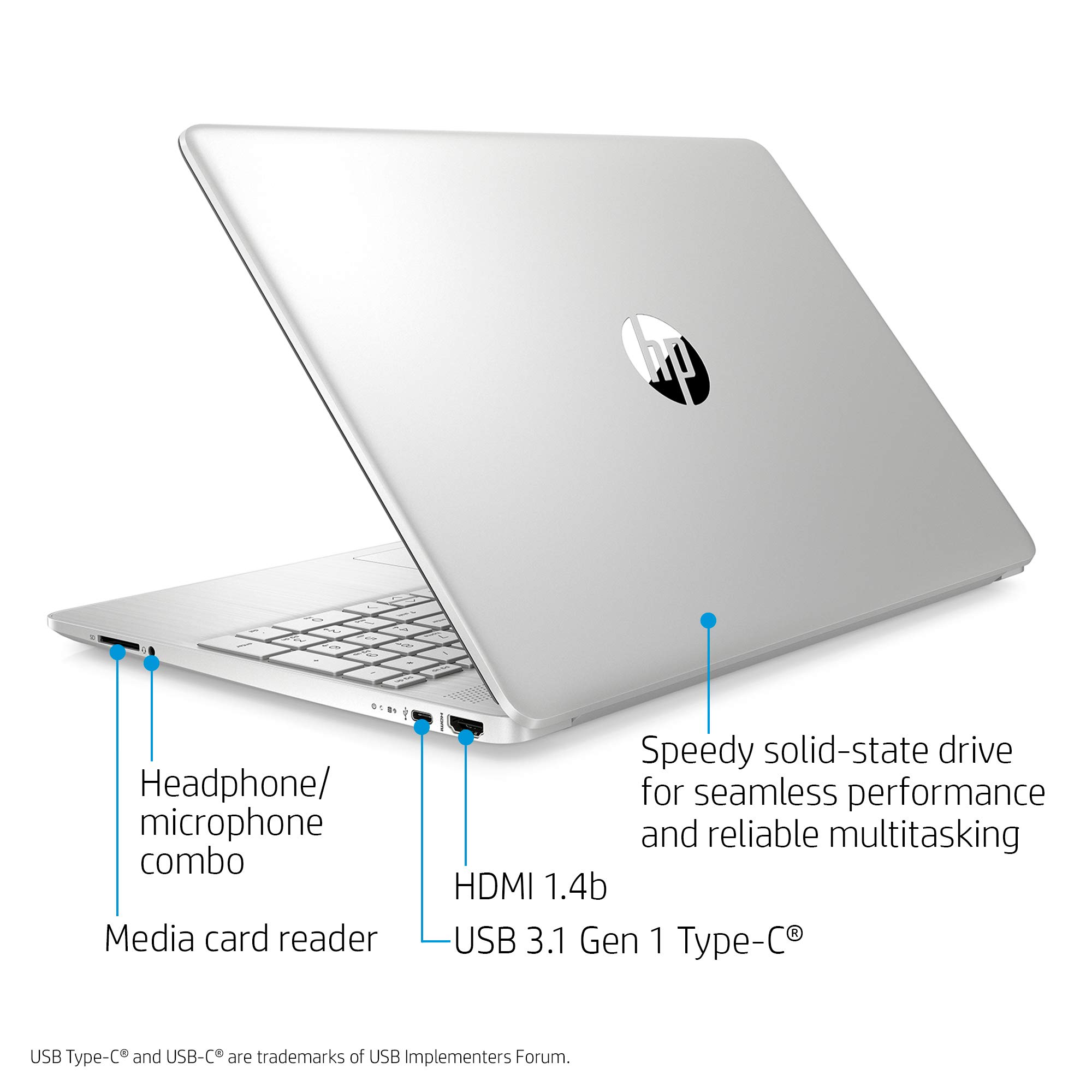 Mua HP 15-dy1036nr 10th Gen Intel Core i5-1035G1, 15.6-Inch FHD Laptop, Natural Silver trên ...