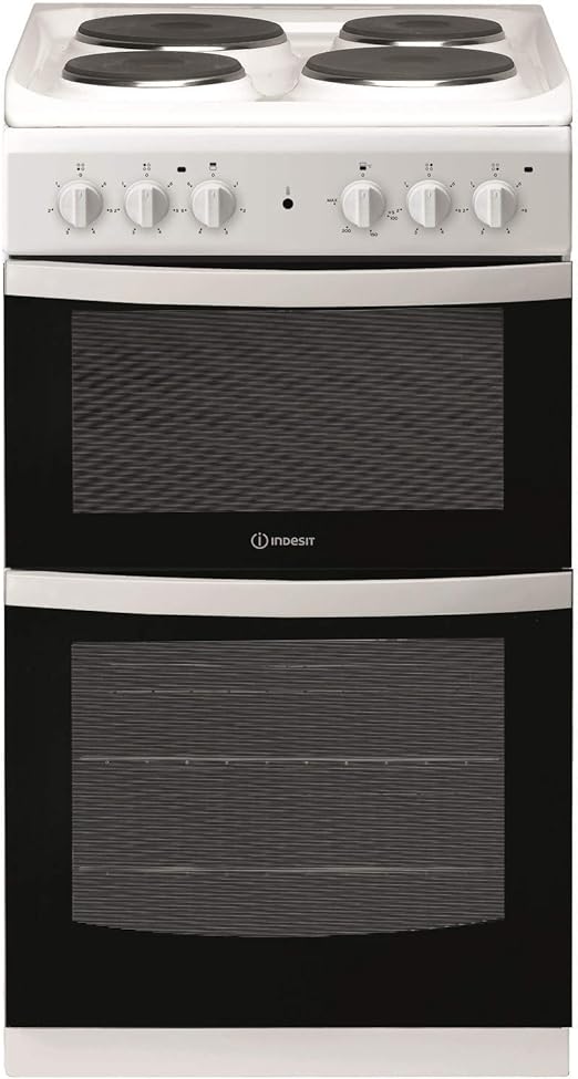 Indesit Cloe ID5E92KMW 50cm Electric Cooker with Solid Plate Hob ...