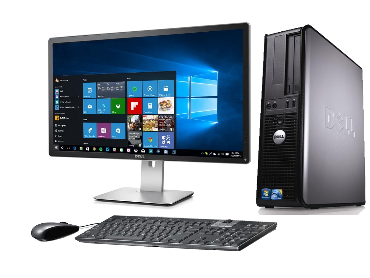 DELL OPTIPLEX 780 DESKTOP CORE 2 QUAD 2.4GHZ 4GB 160GB 22in MONITOR ...