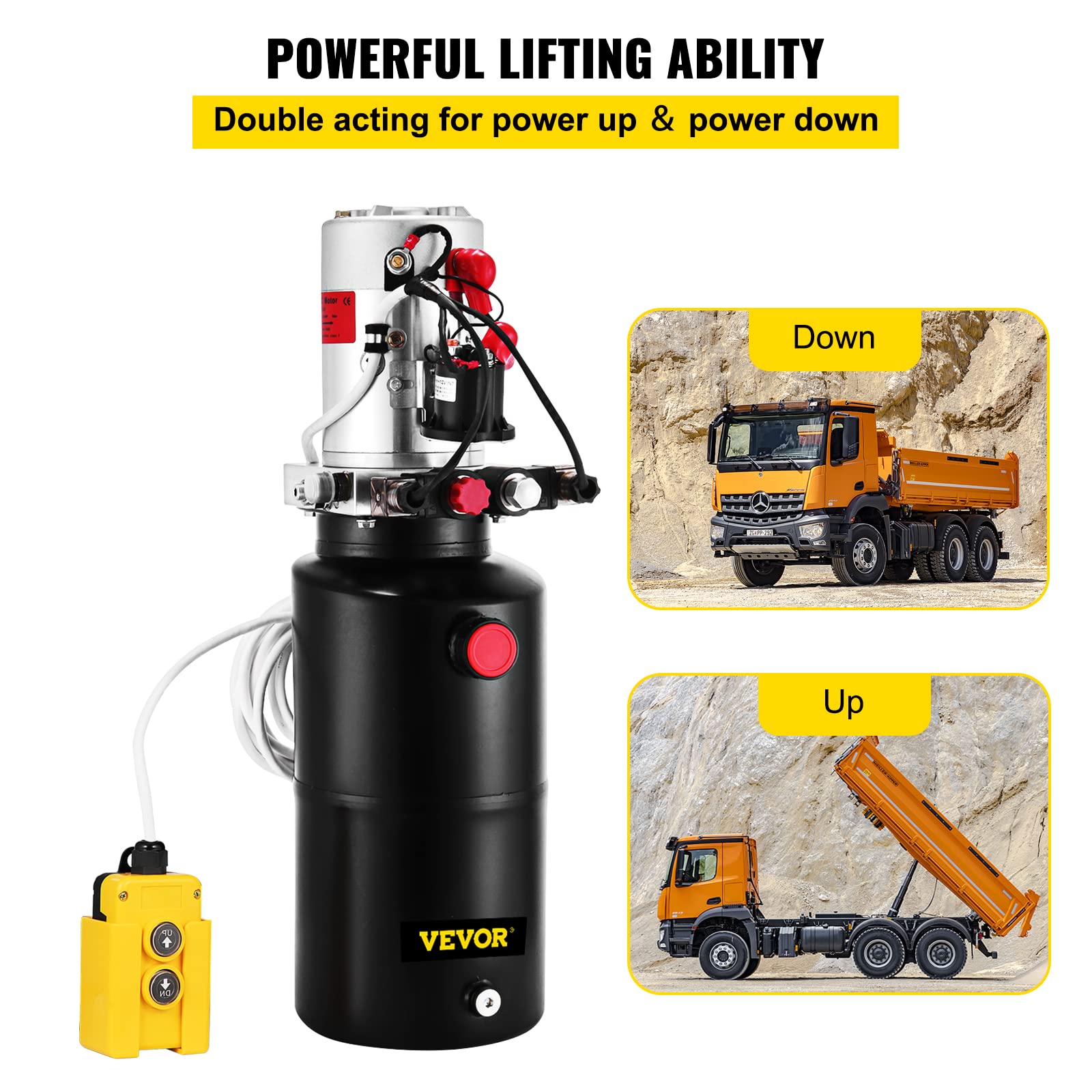 Mua Mophorn Hydraulic Power Unit 12V 8 Quart Double Acting Dump Trailer ...