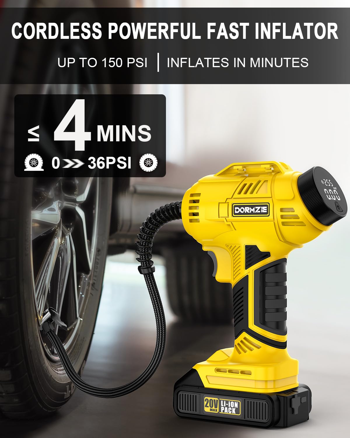 Mua Tire Inflator Portable Air Compressor, 150 PSI Handheld Air Pump ...