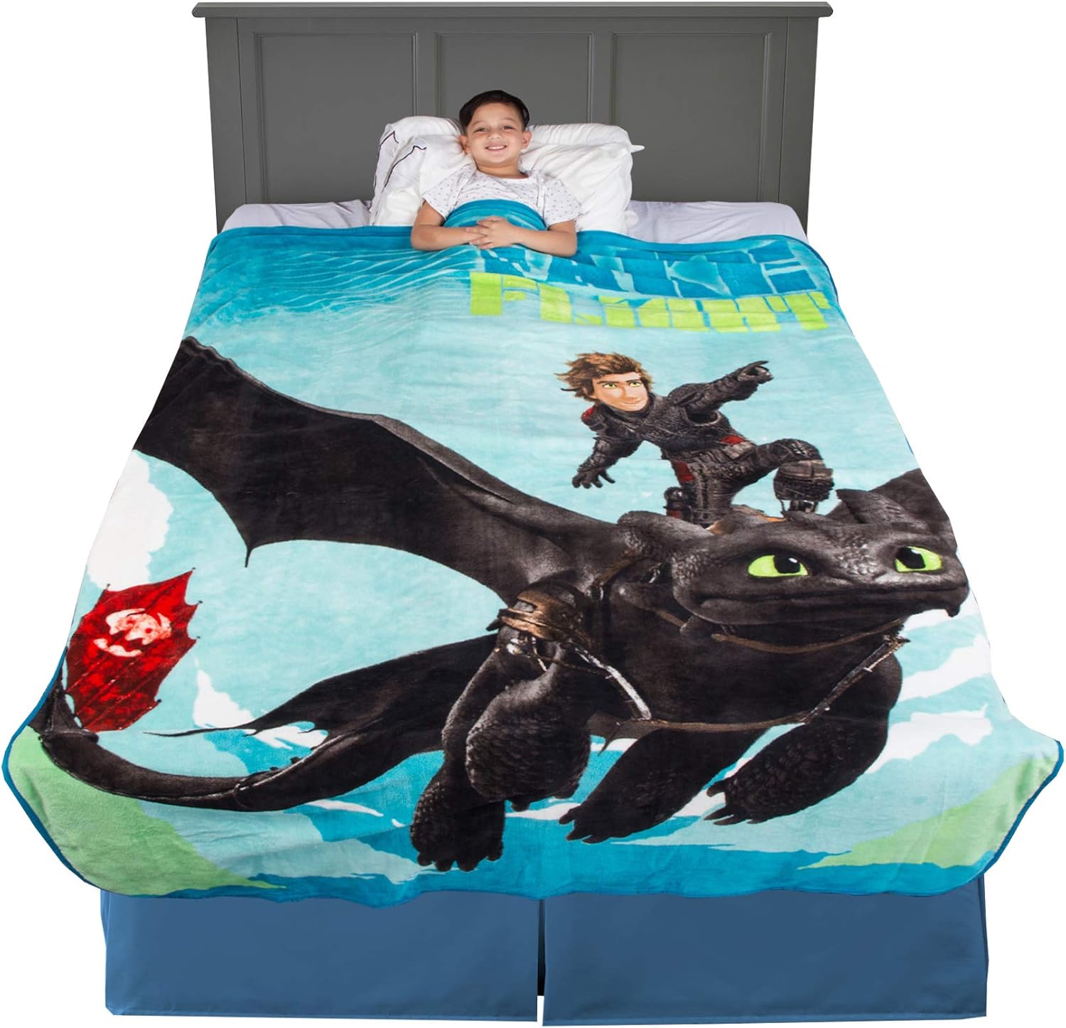 DreamWorks How To Train Your Dragon Blanket Microfiber Blue Twin dreamworks-how-to-train-your-dragon-blanket-microfiber-blue-twin