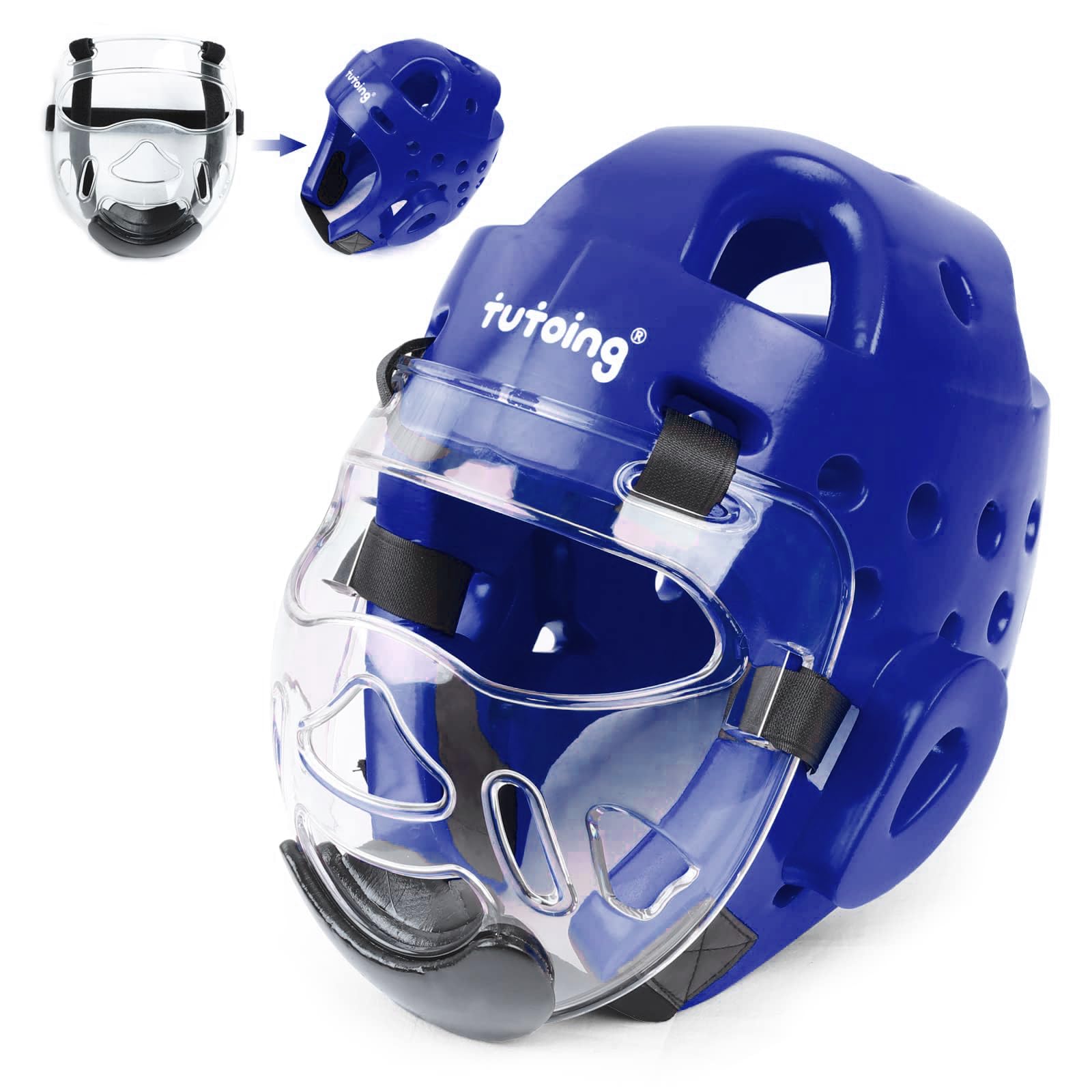 TuToing Kids Adults Taekwondo Karate Sparring Headgear with Removable ...