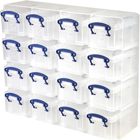 Really Useful Box Plastic Storage Organiser 0.3 Litre Pack Of 16 - Color: Clear: Amazon.co.uk ...