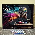 Amazon.com: Aihonmin DIY Paint by Numbers,Horn Music Disk,Colorful ...