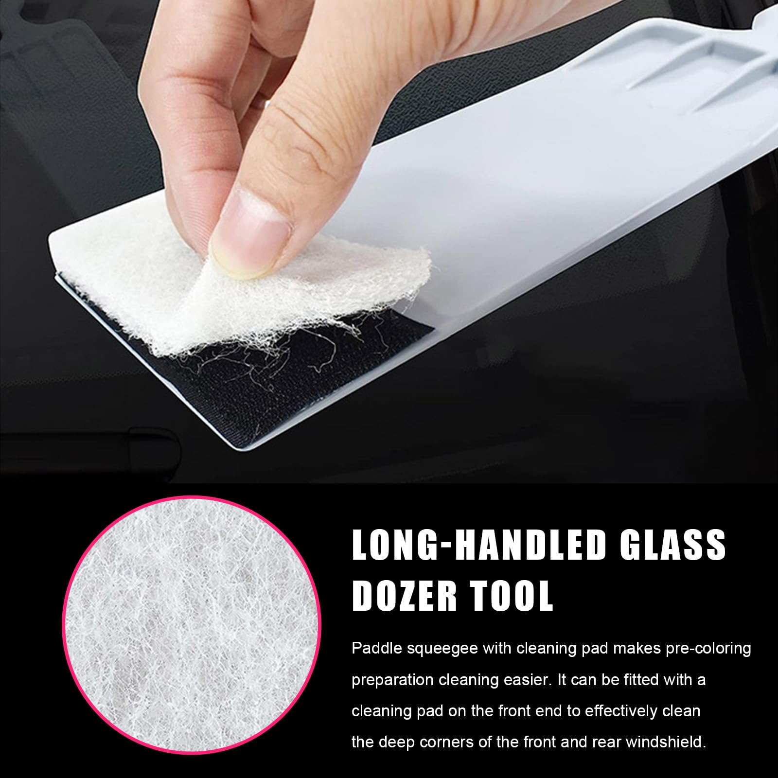 Mua Dickno Bulldozer Squeegee, Long Handle Flat Glass Bulldozer Tint ...