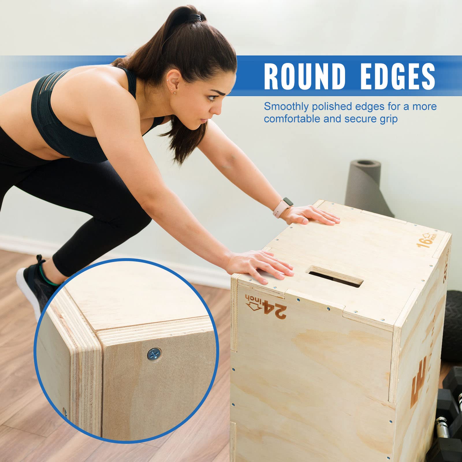 Mua Elevens 3 in 1 Wooden Plyo Box Jump Box Plyometric Box for Jumping ...