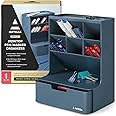 Amazon.com: ARTEZA Desktop Pen and Marker Organizer, 6-Compartment Blue ...