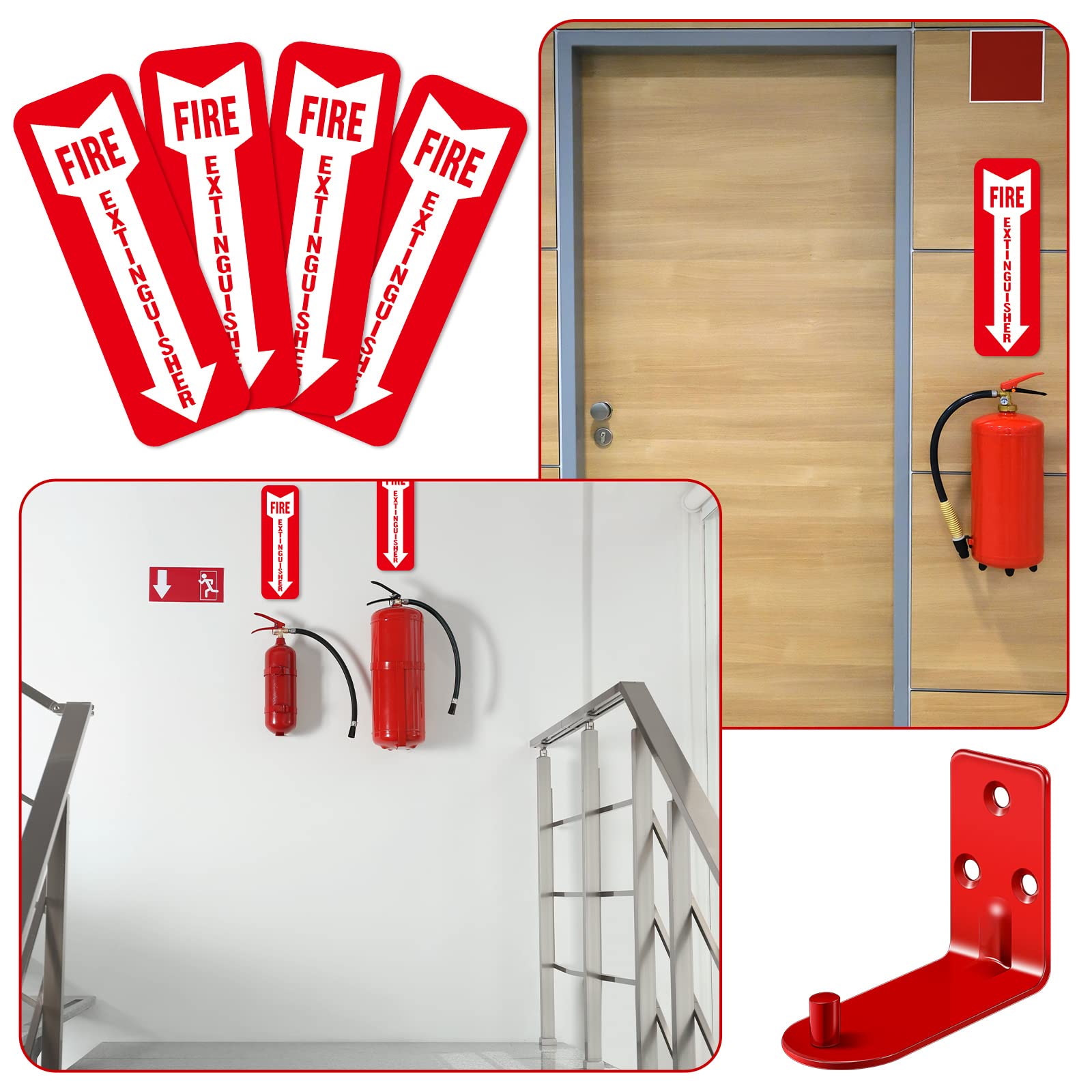 Mua 4 Sets Fire Extinguisher Mount Fire Extinguisher Bracket for 5-20 ...