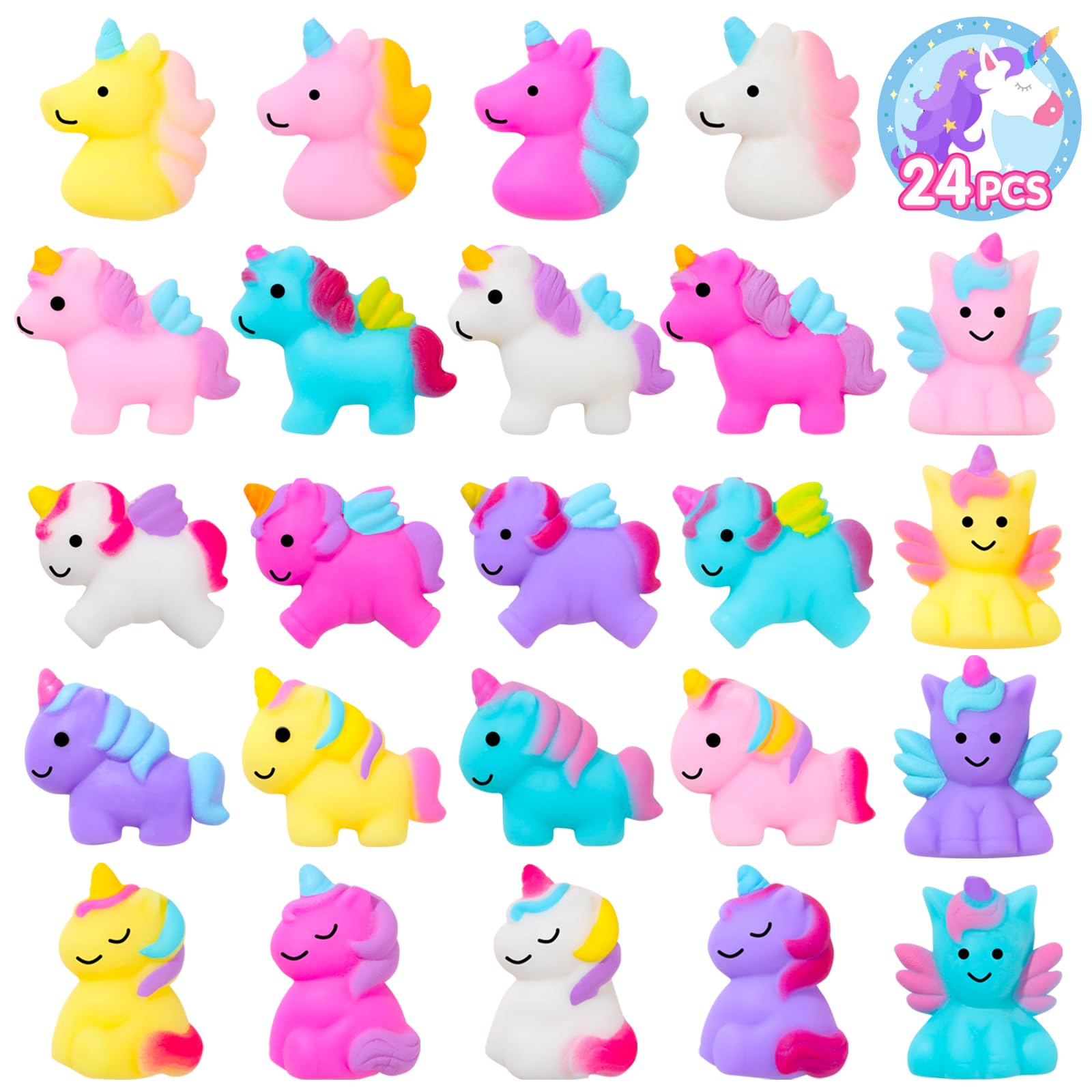 Mua Unicorn Mochi Squishy Miniatures: 24PCS Unicorn Party Favors Goodie ...