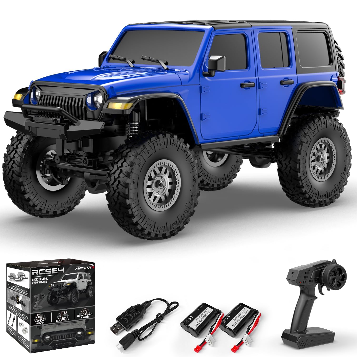 RACENT 1/24 RC Crawler 4WD Off Road All Terrain RC Monster Truck Rock ...