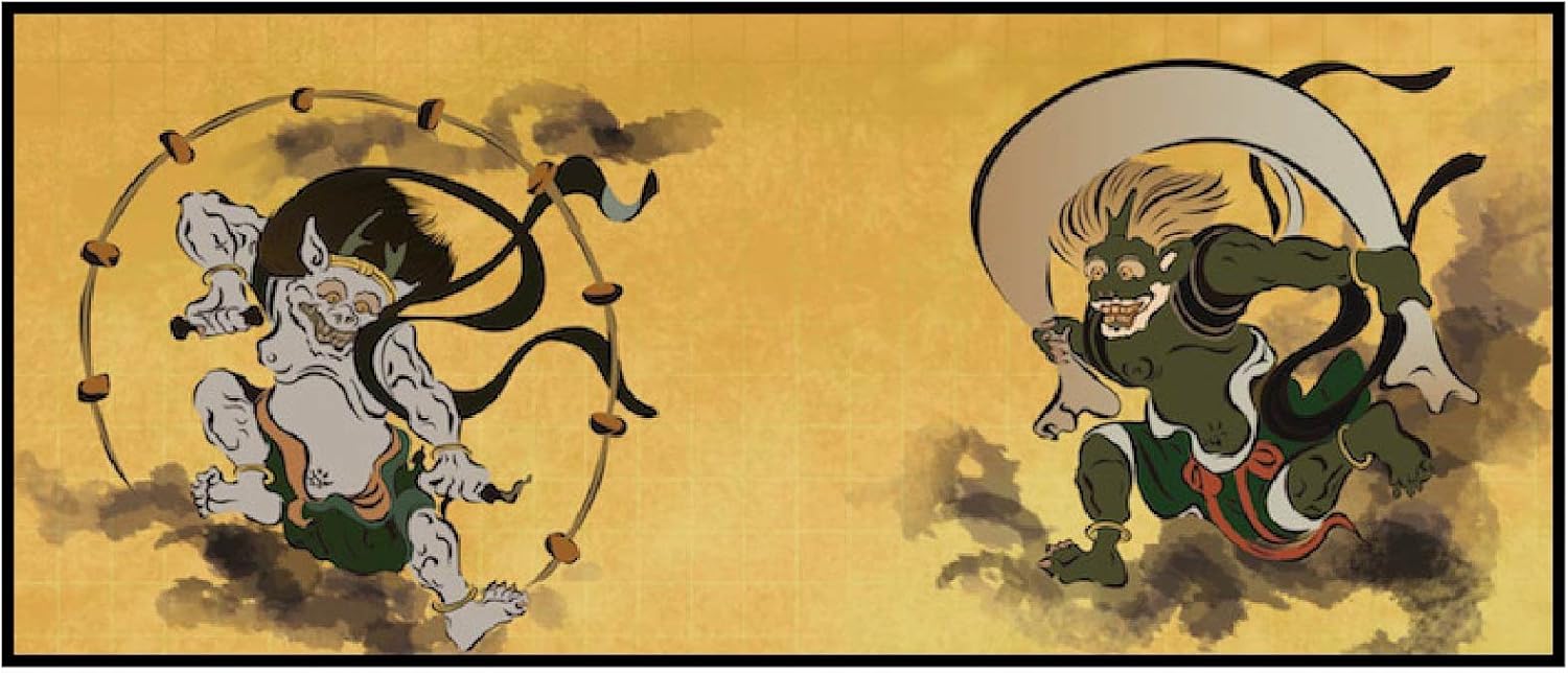 Amazon.com: DecorArts Poster Panel 【 Wind God and Thunder God Artwork ...