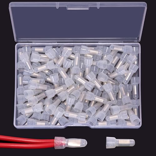 Ginsco 100 Pcs Copper Closed End Crimp Terminal Nylon Wire End Cap ...