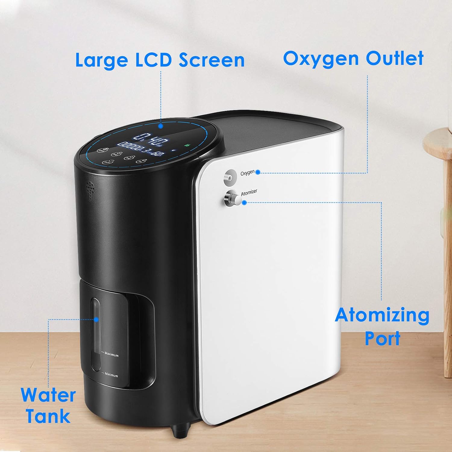 Oxygen Concentrator, Vogvigo Portable Oxygen Concentrator, 1-7L/min ...