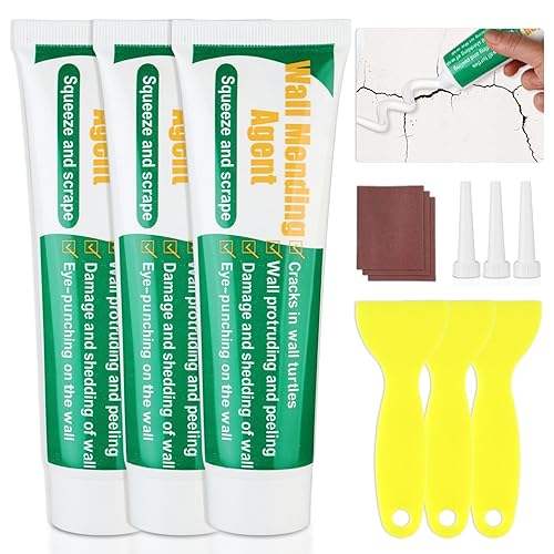 Wall Repair Kit, MODUSKYE 3 Packs Wall Mending Agent with Scraper ...
