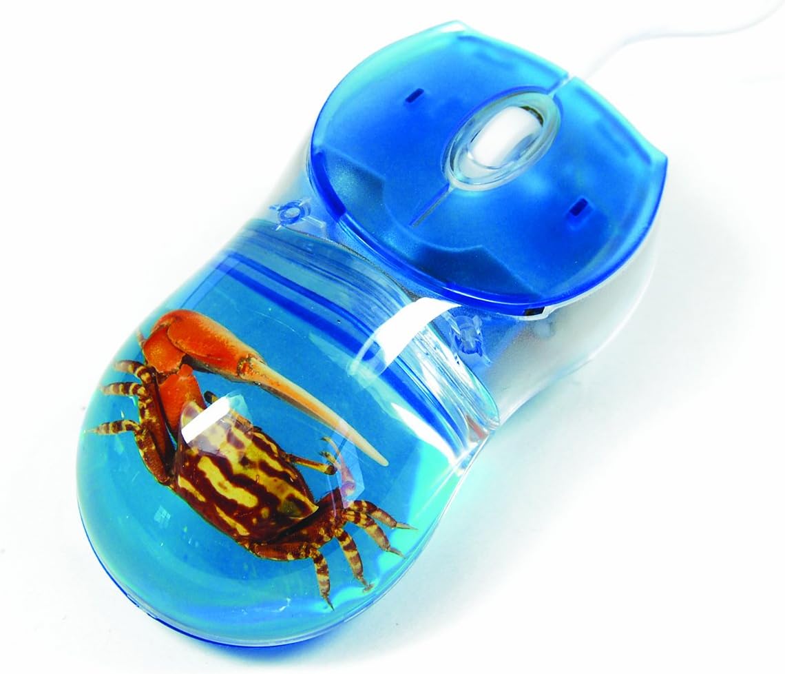 Amazon.com: REALBUG Crab Computer Mouse with Clear Blue Background ...
