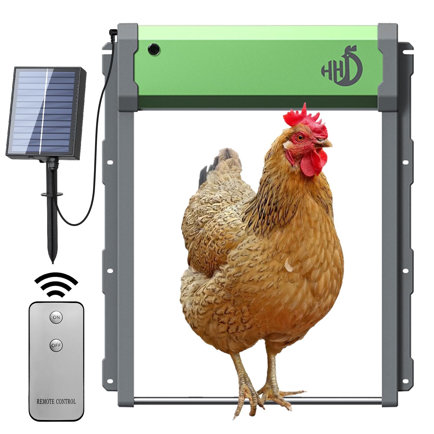 Automatic Chicken Coop Door, Solar Chicken Coop Door with Timer & Light ...