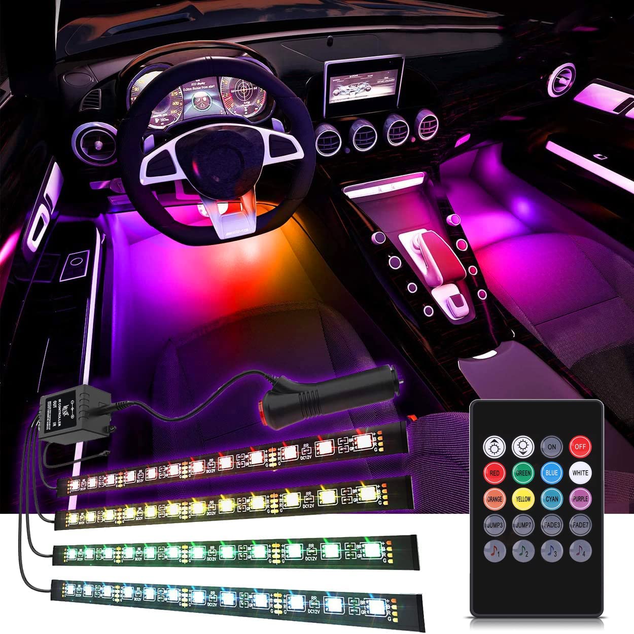 Mua Car LED Strip Light, EJ's SUPER CAR 4pcs 48 LED DC 12V Multicolor ...