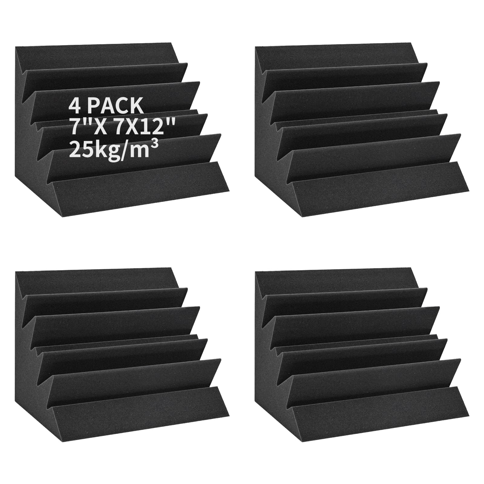 Mua Saiqiang 4 Pack Bass Traps Acoustic Foam Corner 7" X 7" X 12", Bass ...