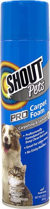 Amazon.com : Shout for Pets Pro Strength Carpet Cleaning Foam | Carpet ...