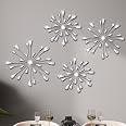 Amazon.com: Hicarer 4 Pcs Starburst Wall Decor Bling Wall Art Crystal ...