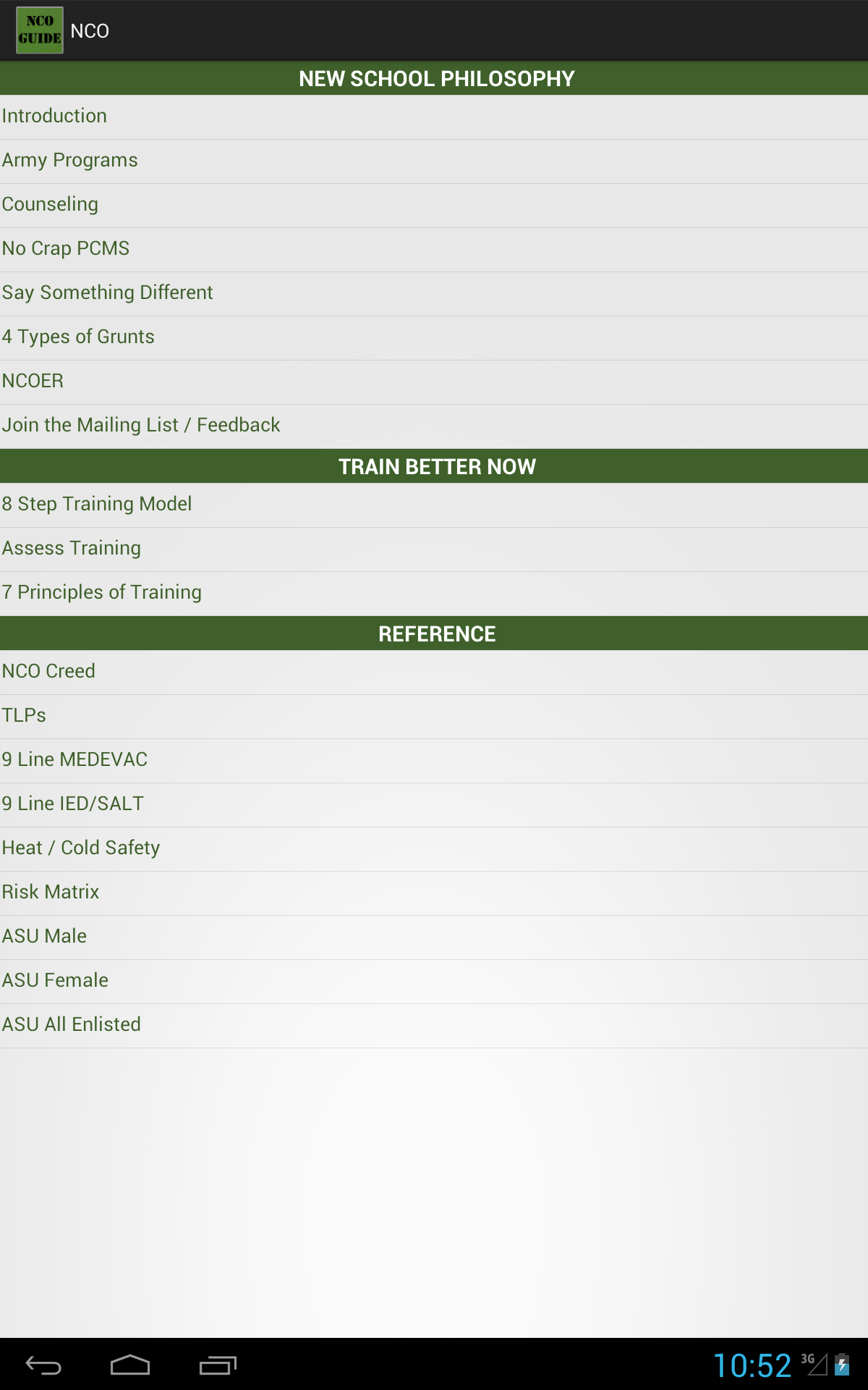 Army NCO Guide:Amazon.de:Appstore for Android