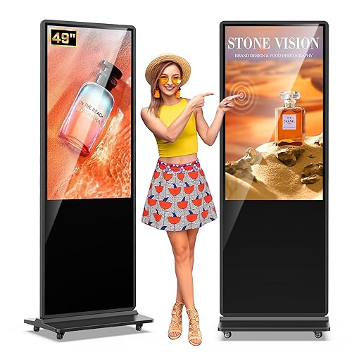 QIXZOCV MWE 49 Inch Indoor Digital Signage Touchscreen Kiosk Floor ...