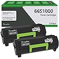 Amazon.com: 66S1000 Black Toner Cartridge (2-Pack) Replacement for ...