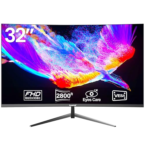 Gawfolk 32 Inch Computer Monitor, Ultra-Thin Zero Frame, 75Hz Full HD ...