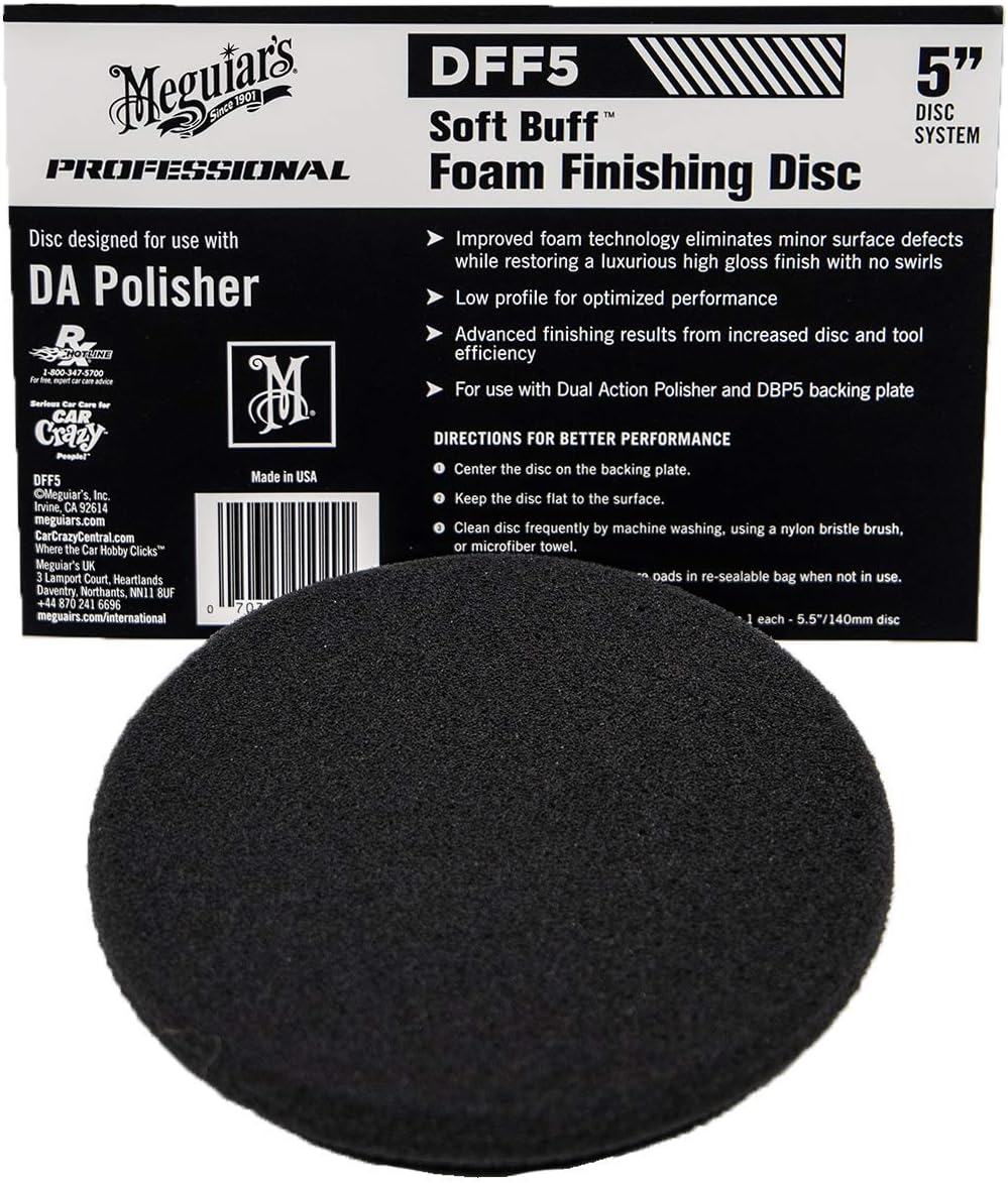 Meguiar's 5 Inch DA Foam Finishing Disc Black: Amazon.co.uk: Car ...