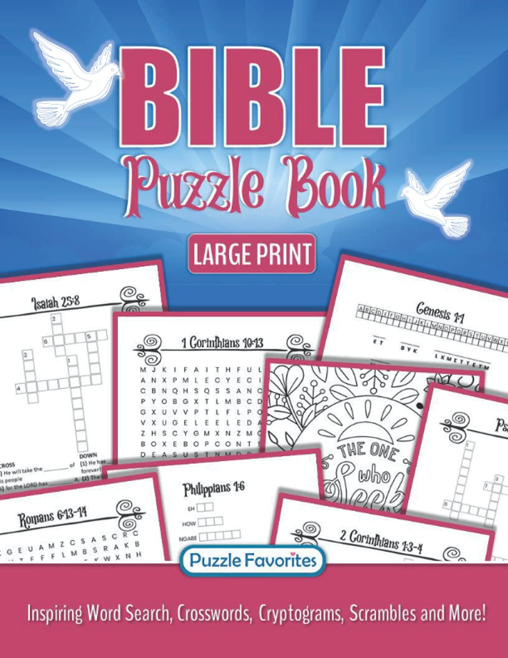 Bible Puzzle Book Large Print: Inspiring Bible Verse Word Search ...
