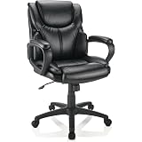 Amazon.com: Brenton Studio® Ruzzi Vinyl Mid-Back Chair, 41-3/4"H x 24-1 ...