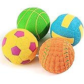 Pet Supplies : MUSTIGER Latex Squeaky Dog Toy for Small Dogs, [3 Pack] Soft Puppy Toys Emoji Dog ...