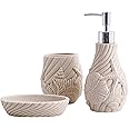Amazon.com: Bathroom Accessories Set 3 Pcs - Beach-Inspired 3D Shell ...