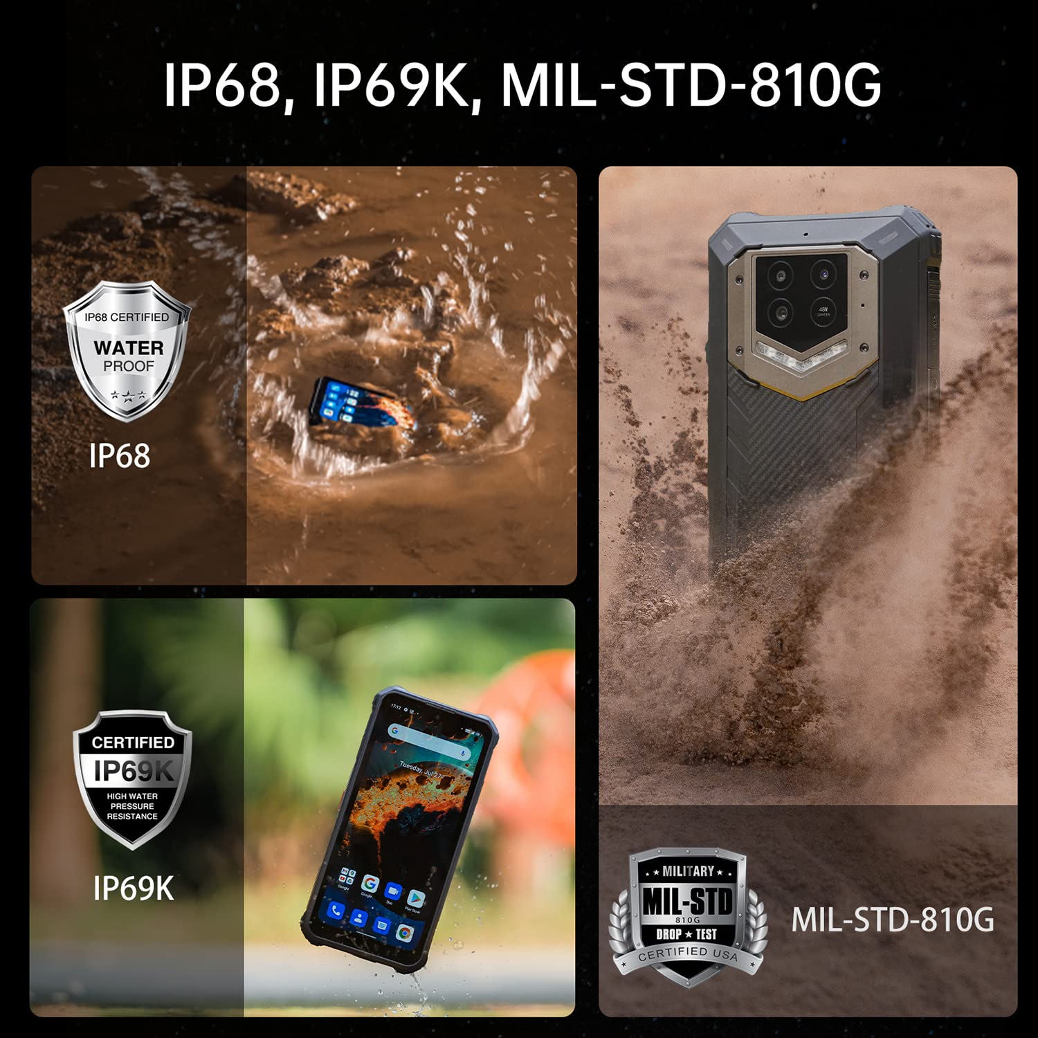 Mua OUKITEL 5g Unlocked Rugged Smartphone, WP15 15600mAh Large Capacity Battery Rugged Cell ...