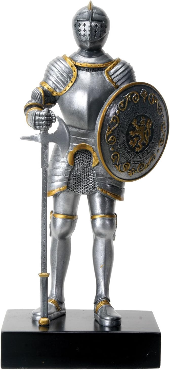 ENGLISH MEDIEVAL KNIGHT STATUE 9"H FIGURINE: Amazon.co.uk: Garden ...