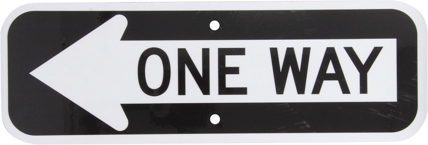 SmartSign MUTCD # R6-1L 3M Engineer Grade Reflective Sign, Legend"One ...