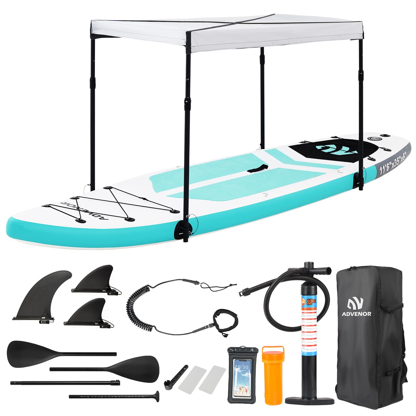 ADVENOR Paddle Board 11'6"x35x6 Super Wide Inflatable Stand Up Paddle ...