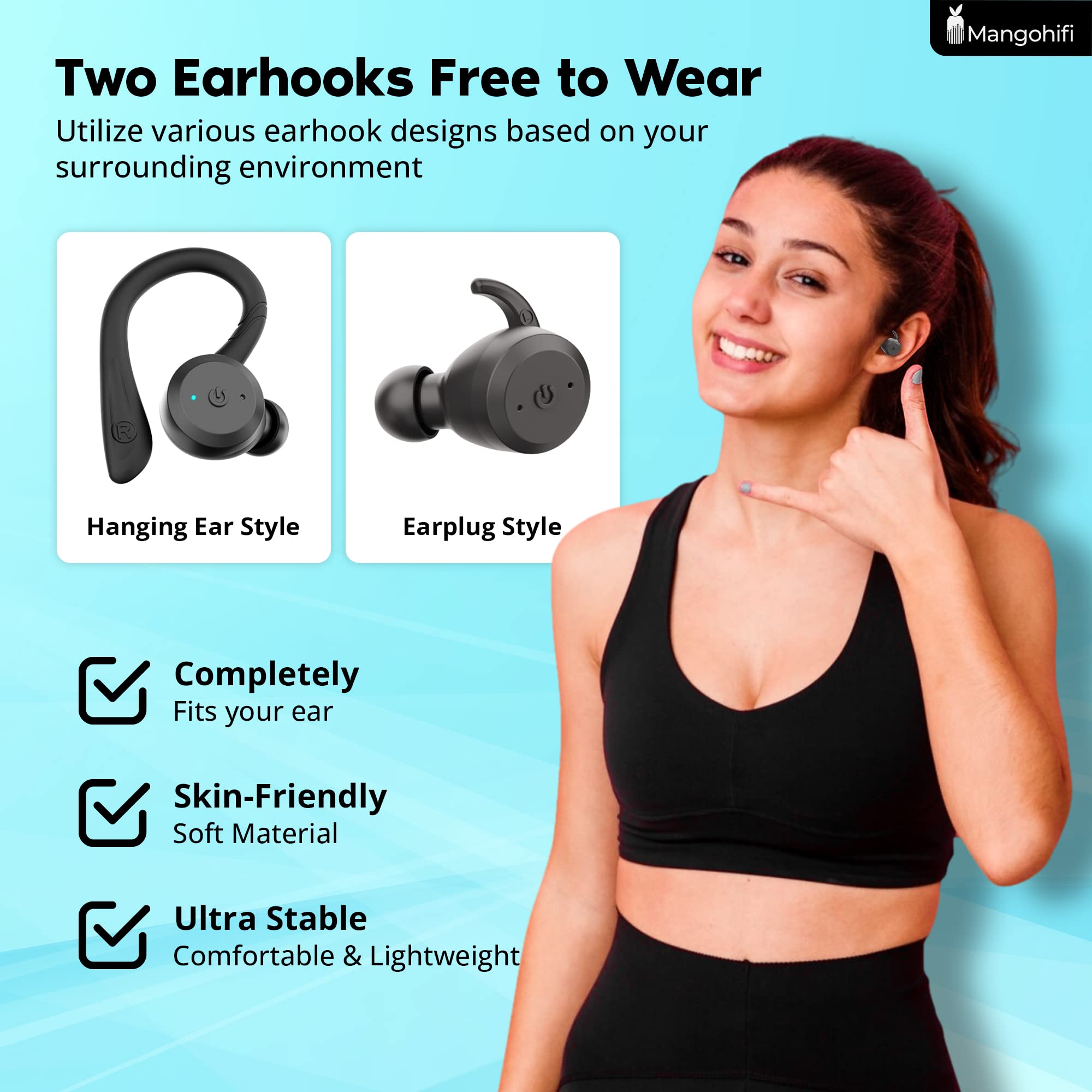 Mua Bluetooth Headphones Wireless Earbuds 40+ Hrs Playtime Clear Sound ...