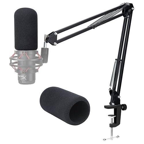 For HyperX Quadcast Boom Arm - Upgraded Mic Stand with Reduce Wind ...