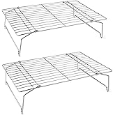 Amazon.com: Checkered Chef Stainless Steel Stackable Cooling Racks - 2 ...