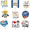 Amazon.com: 144PCS Happy Father’s Day Cupcake Toppers Toothpicks – Best ...