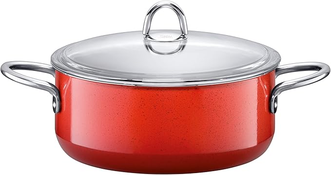 Silit Energy Red Yellow Kochtopf 24cm, Glasdeckel, Bratentopf 4,4l ...