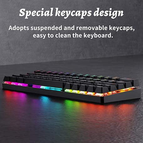 Mua DIERYA DK63 60% Wireless Mechanical Keyboard, RGB Backlit Bluetooth ...