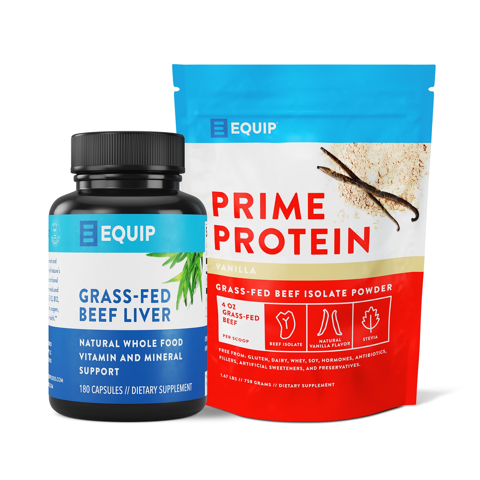 Mua Equip Foods Grass-Fed Beef Liver Capsules & Prime Protein Powder ...