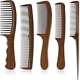 Amazon.com : 4 Piece Combs with Wooden Grain,Wide tooth Comb,Rat Tail ...