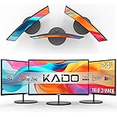 Amazon.com: Kado Triple Monitor Setup - 3-Pack 27" 1920x1080 Curved ...
