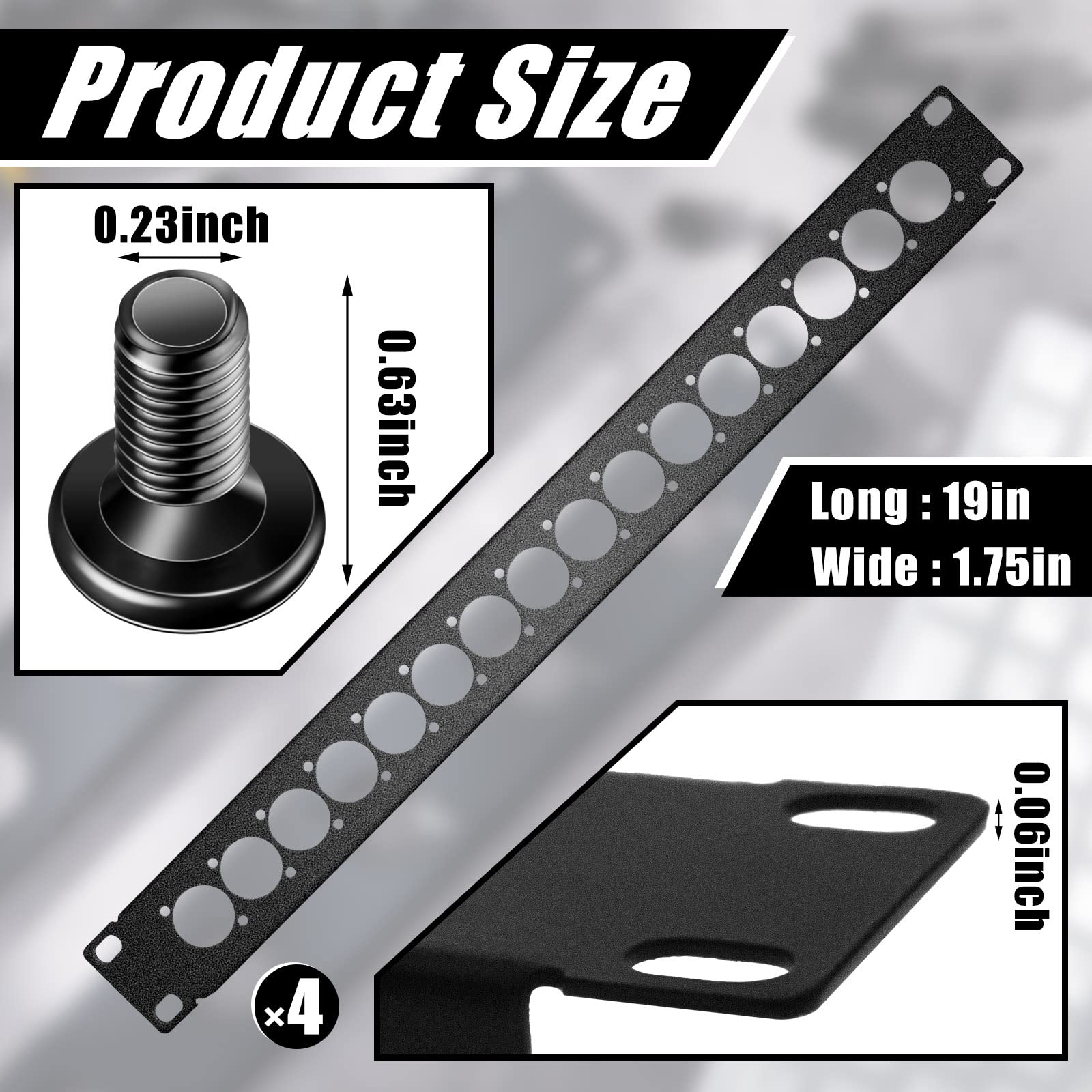 Mua 4 Pcs 1U Rack Panel XLR HDMI Audio Rack Mount Panel Connectors with ...